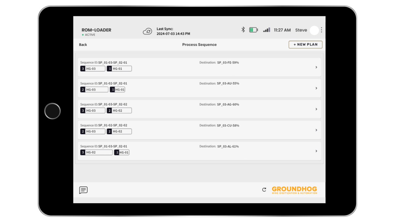 Ore Blending and Grade Control at ROM Stockpile - Groundhog Apps